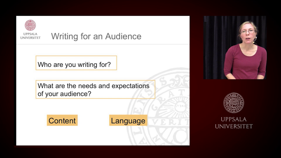 Writing in an Academic Context... - Medfarm Play - Uppsala universitet