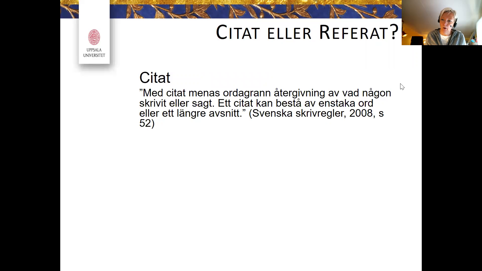 Citat och referat - Medfarm Play - Uppsala universitet